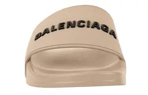 Balenciaga Pool Slides - Beige/black