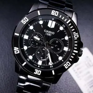 Casio Analog Stainless Steel Watch - Black