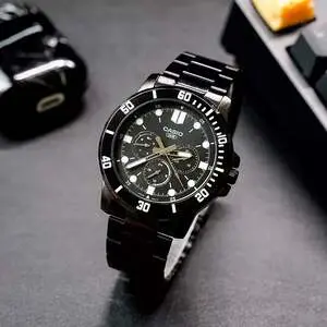 Casio Analog Stainless Steel Watch - Black