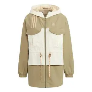 Adidas Neo Util Windbreaker Jacket - Tan/white