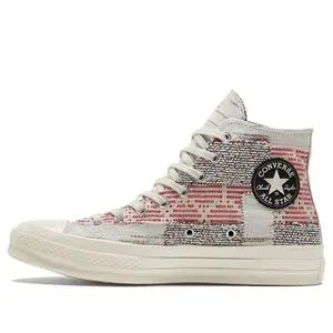 CONVERSE Chuck 70 Hi Patchwork Twill Sneakers - Grey/red
