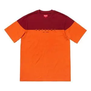 Supreme Fw18 Split Logo Ss Top Tee - Orange