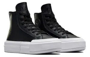 CONVERSE Chuck Taylor All Star Cruise Hi Platform Trainers In Leather - Black