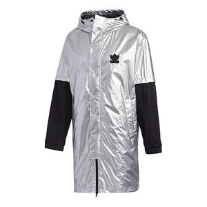 Adidas Originals Liquid Metal Hooded Windbreaker Jacket - Silvergold