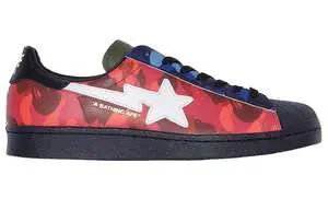 Adidas X Bape Superstar Mixed Camo Sneakers