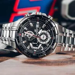 Casio Edifice Stainless Steel Chronograph Watch - Black