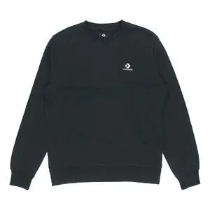 CONVERSE Casual Sports Logo Round Neck Pullover - Black