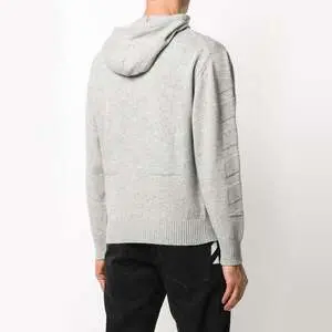 Off-White Hooded Sweater With Sleeve Detail
