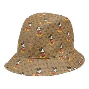 Gucci Gucci X Disney Mickey Monogram Bucket Hat Brown