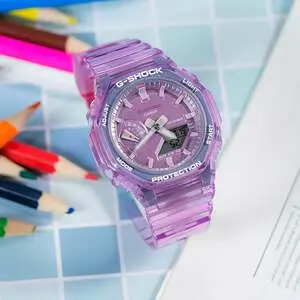 Casio G-shock Analog-digital Watch - Translucent Purple