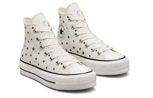CONVERSE Chuck Taylor All Star Lift Platform High 'embroidered Stars Egret