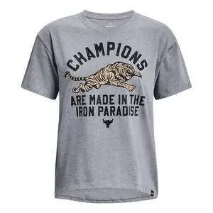 Under Armour Project Rock Iron Heavyweight T-shirt - Grey