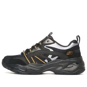 Sketchers Casual Lace-up Sneakers - Black/silver/orange