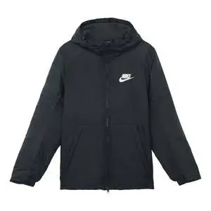 Nike Hooded Padded Jacket - Black