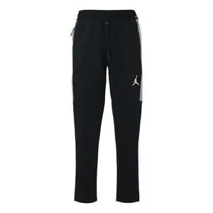 JORDAN Air Logo Printed Knitted Color Block Casual Sports Pants - Black