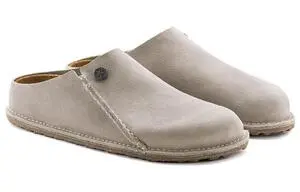 BIRKENSTOCK Zermatt 365 Suede Leather Mules - Beige