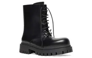Balenciaga Sergent Leather Combat Boots
