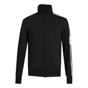Adidas Y-3 Solid Color Stripe Sports Zipper Jacket - Black