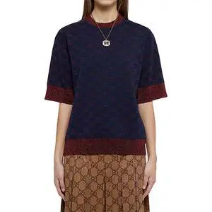 Gucci Interlocking Knit Sweater - Navy
