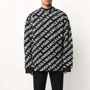 Balenciaga World Food Programme Allover Sweater - Black