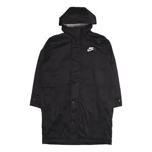 Nike Alphabet Logo Hooded Padded Jacket - Black