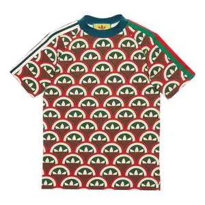 Gucci X Adidas Trefoil Printed T-shirt - Red/green