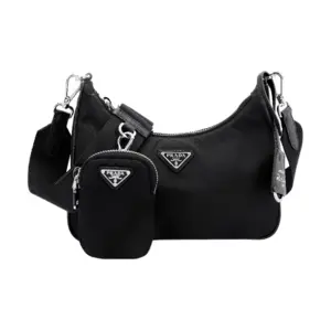 Prada Re-edition 2005 Shoulder Bag - Black/silver