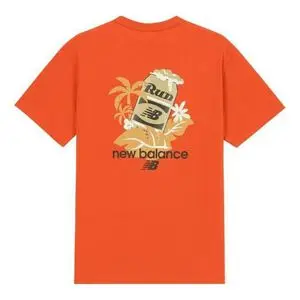 NEW BALANCE Graphic Logo Tee Asia Sizing - Orange Yellow