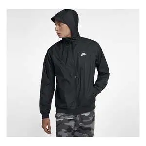Nike Windrunner Hooded Woven Windbreaker Jacket - Black