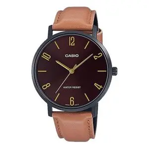 Casio Classic Minimalistic Watch With Orange Strap - Red
