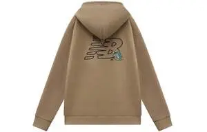 NEW BALANCE X Jhi Logo Printed Hoodie - Brown