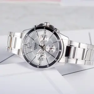 Casio Stainless Steel Analog Watch With Water Resistance