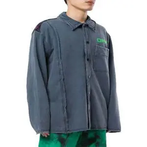 Off-White Logo Print Button Up Shirt