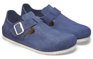 BIRKENSTOCK London Suede Leather Corduroy - Blue