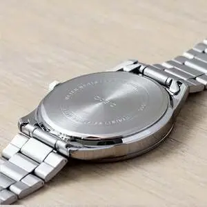 Casio Classic Analog Watch With Silver Stainless Steel Strap - Black