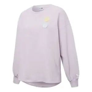 PUMA Embroidery Logo Round-neck Sweatshirt - Lavender