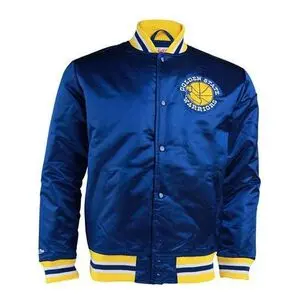 Mitchell & Ness X Nba Golden State Warriors Satin Jacket - Blue