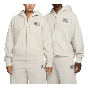 Nike X Stussy Pigment Dyed Fleece Zip Hoodie - Light Bone