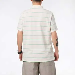 PUMA Downtown Stripe Polo Tee Shirt 'beige - Beige/green