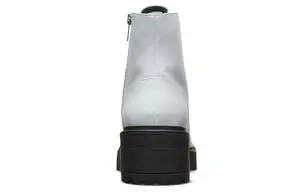 Sketchers High Top Combat Boots With Zip And Lace-up Closure