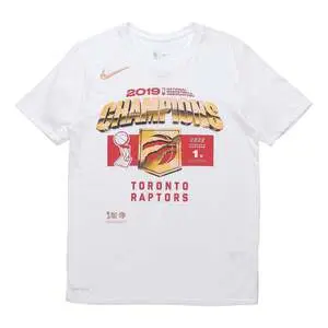 Nike Toronto Raptors 2019 Nba Champions Short-sleeved Shirt - White