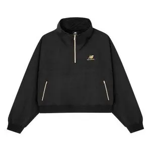 NEW BALANCE Stand Collar Zip Up Jacket - Black