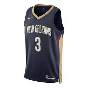 Nike X Nba New Orleans Pelicans Icon Edition Cj Mccollum 3 Jersey Dn2014-424 - Navy
