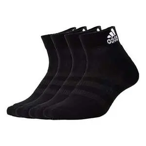 Adidas Ankle Socks, Pack Of 4 - Black