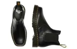 Dr. Martens 2976 Bex Squared Toe Leather Chelsea Boots - Black