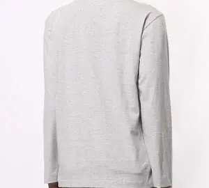 Play Comme Des Garcon Side Heart Long Sleeves Tee - Grey