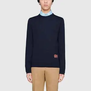 Gucci Wool Jumper With Gg Detail
