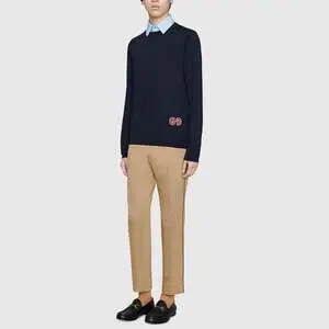 Gucci Wool Jumper With Gg Detail