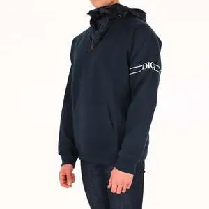Dior Logo Detailed Zip-up Hoodie