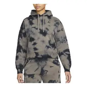 JORDAN Tie Dye Fleece Sports Hoodie - Tan